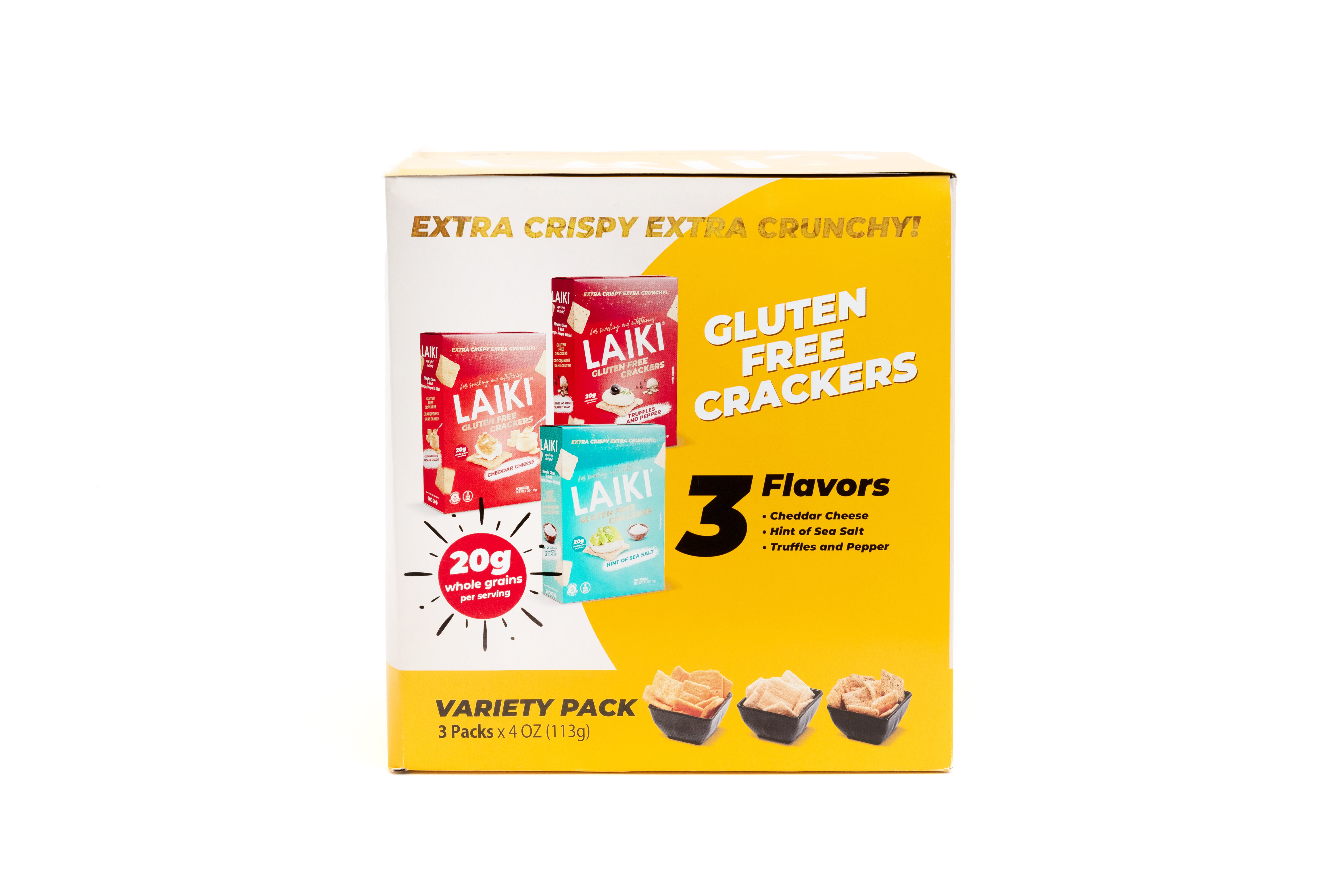 Gluten Free Variety Pack - 3 Flavors – LAIKI Crackers
